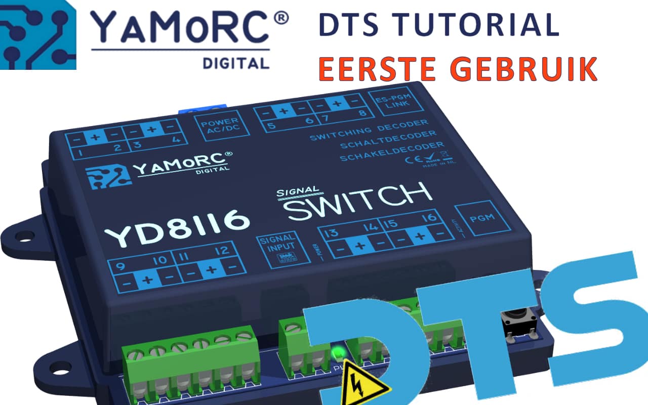 YD8116 instellen met de software - Domburg Train Support